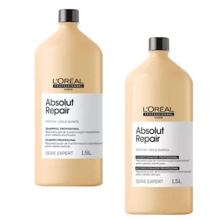 Shampoo E Condicionador 1,5l Lore Absolut cortex Repair Gold Quinoa lor ...
