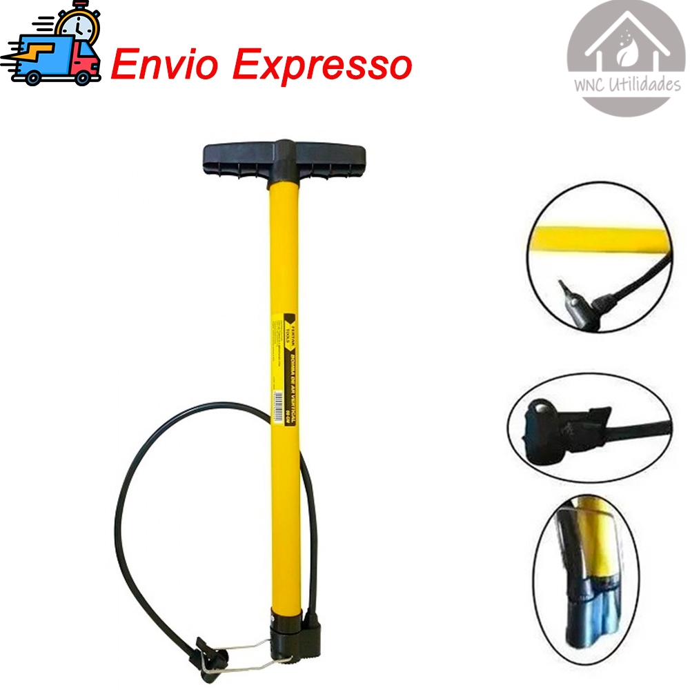 Bomba de Ar Para Encher Pneu Bicicleta Moto Bola Balão Piscina Forte Compacta e Leve | Shopee Brasil