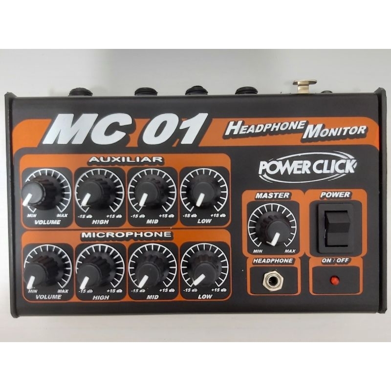 Amplificador Headphone Monitor Vocal Power Click Mc-01 Com Fonte ...