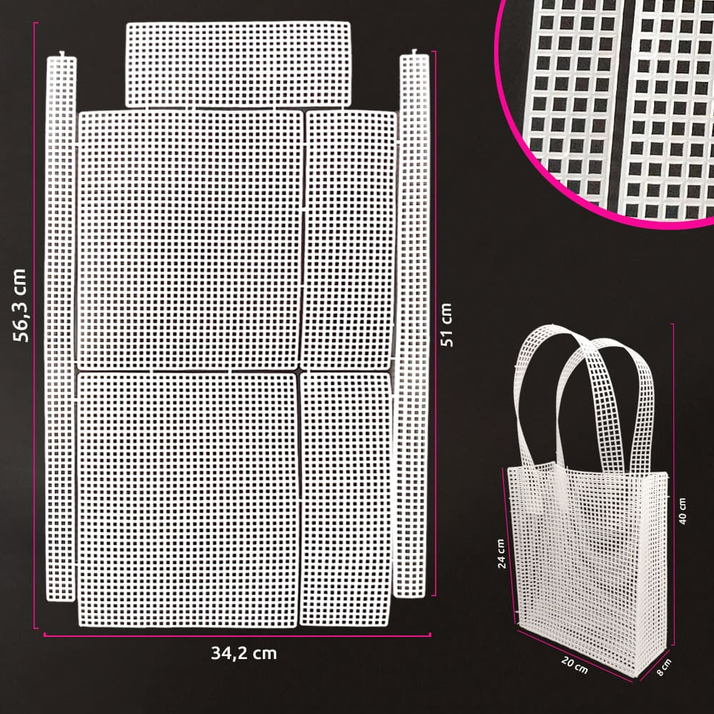 Malha chenille para bolsa 56,3x34,2cm BXWG06 (Tela plástica) | Shopee Brasil