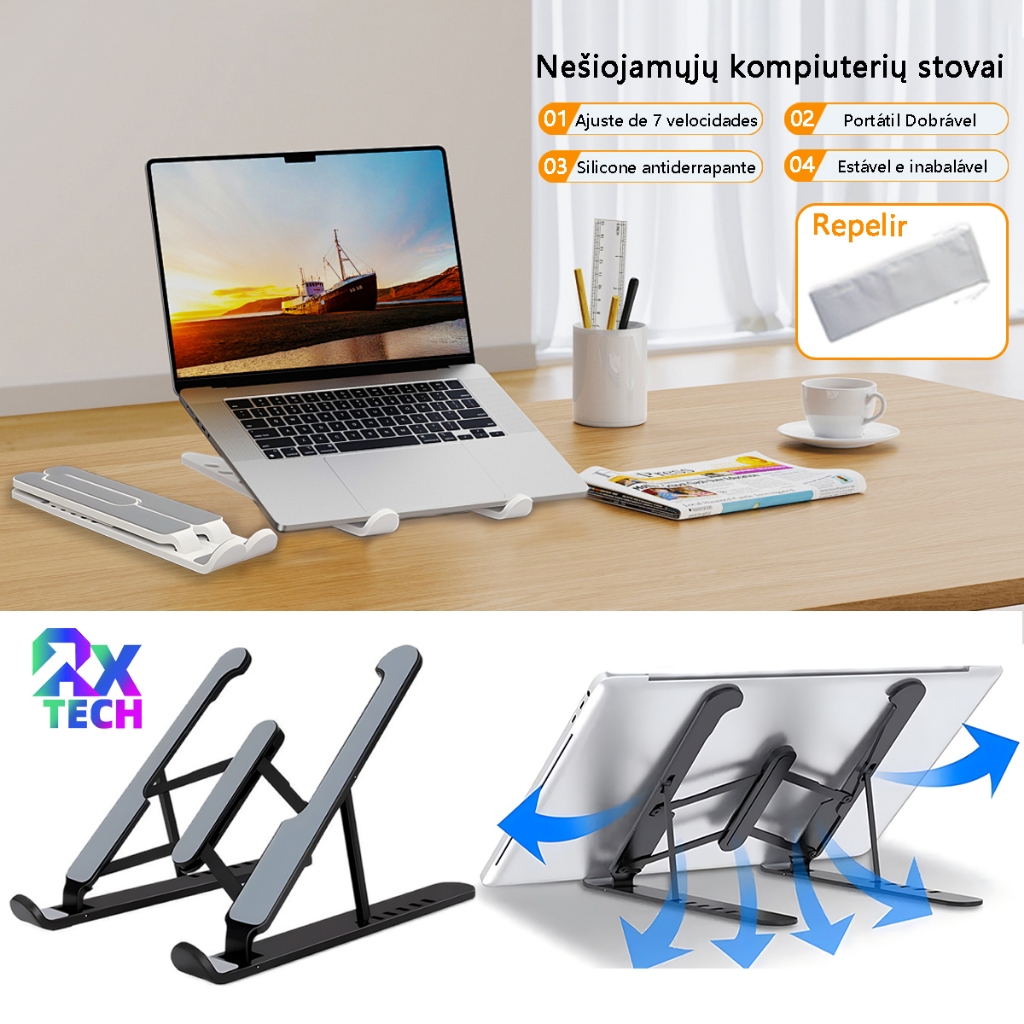 4 Estilos Suporte Base Para Notebook De Mesa Universal E Tablet ...