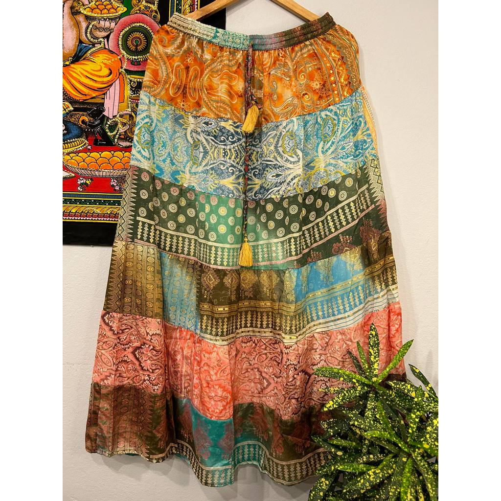 Saia Seda Patchwork Cigana | Shopee Brasil