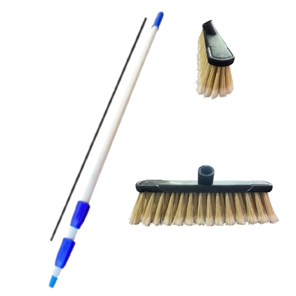 VASSOURA ESFREGÃO LAVA PLACA SOLAR NYLON COM CABO EXTENSOR 2 MTS (P ...