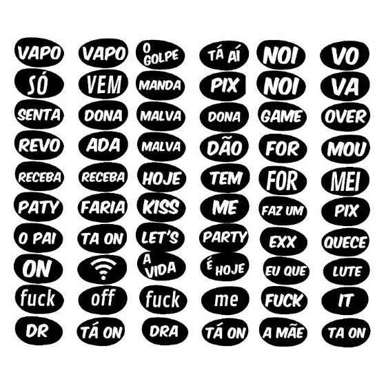 Adesivos branco para óculos Hype Retro Tik tok Blogueira | Shopee Brasil