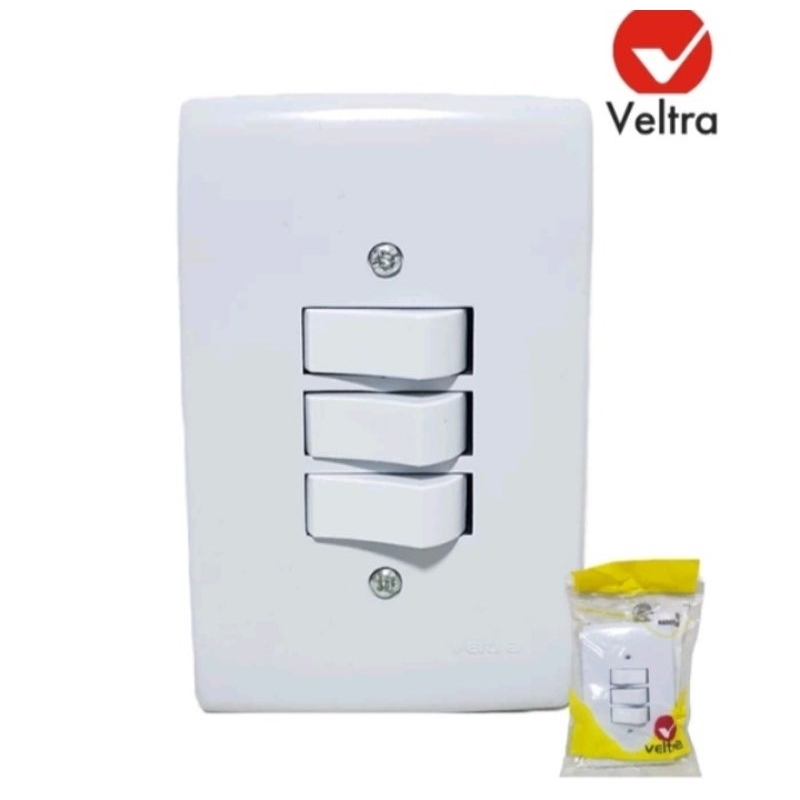 3 interruptor simples 10 A veltra branco original | Shopee Brasil