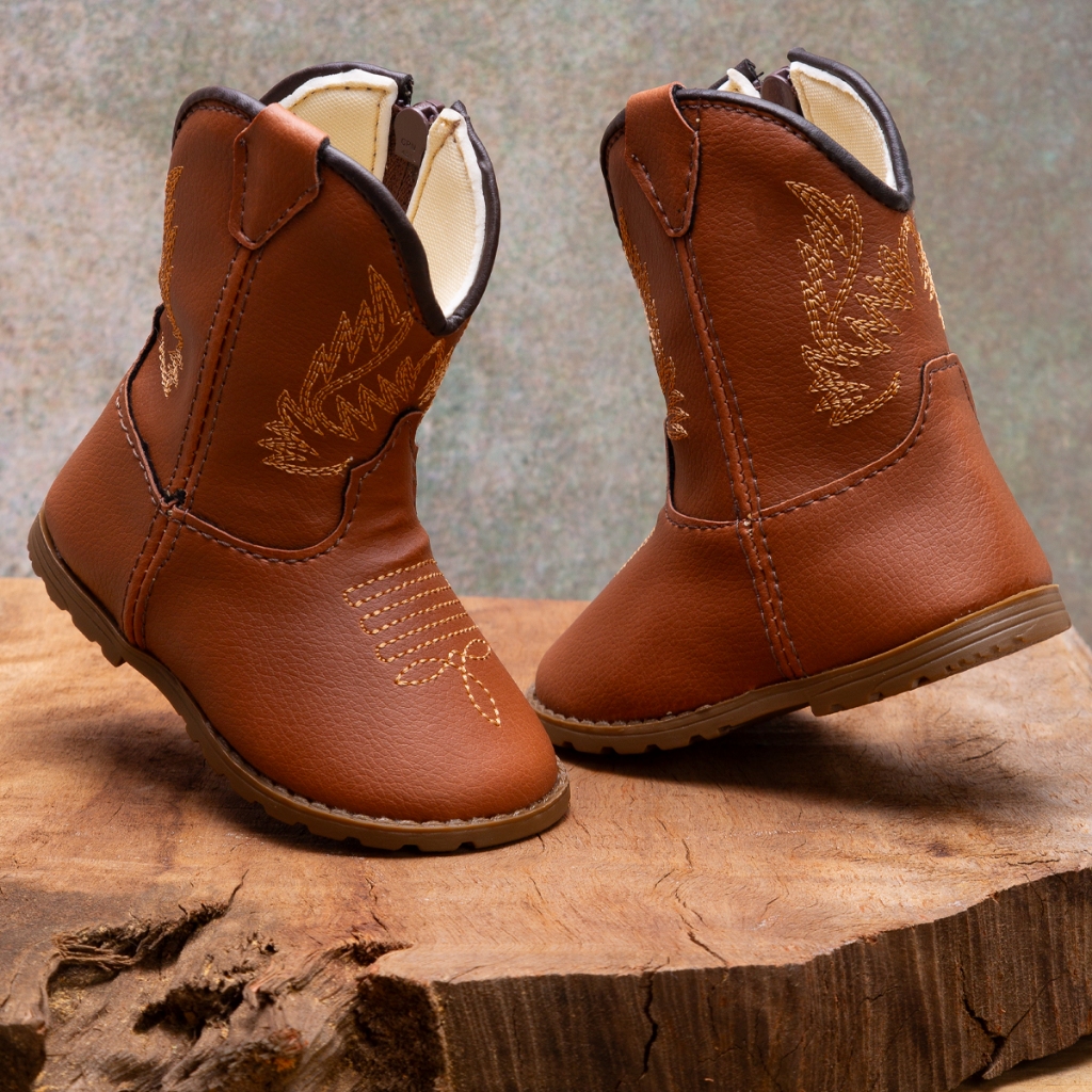 Botinha Infantil Menina Menino Texana Bebê Sapatinho Baby Infantil ...