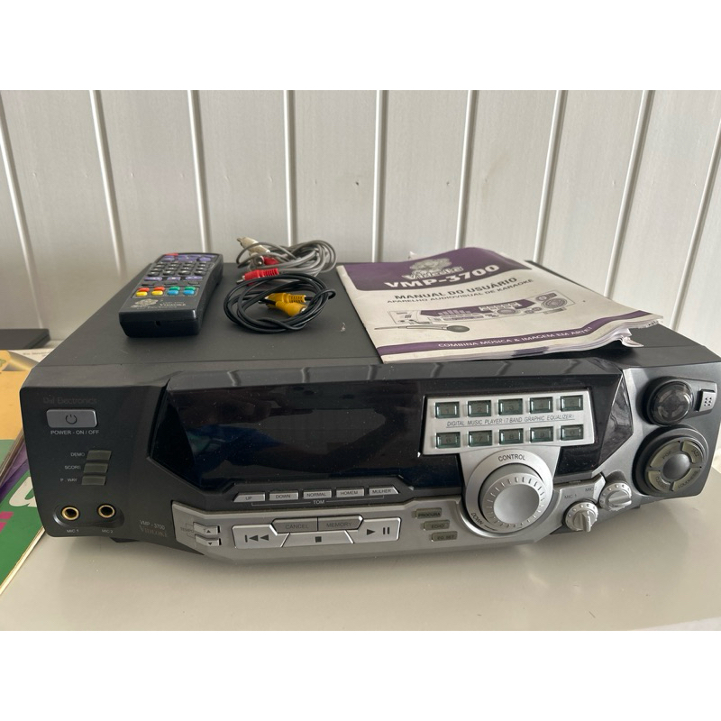 Videokê completo VMP 3700 + 2 microfones Videokê | Shopee Brasil