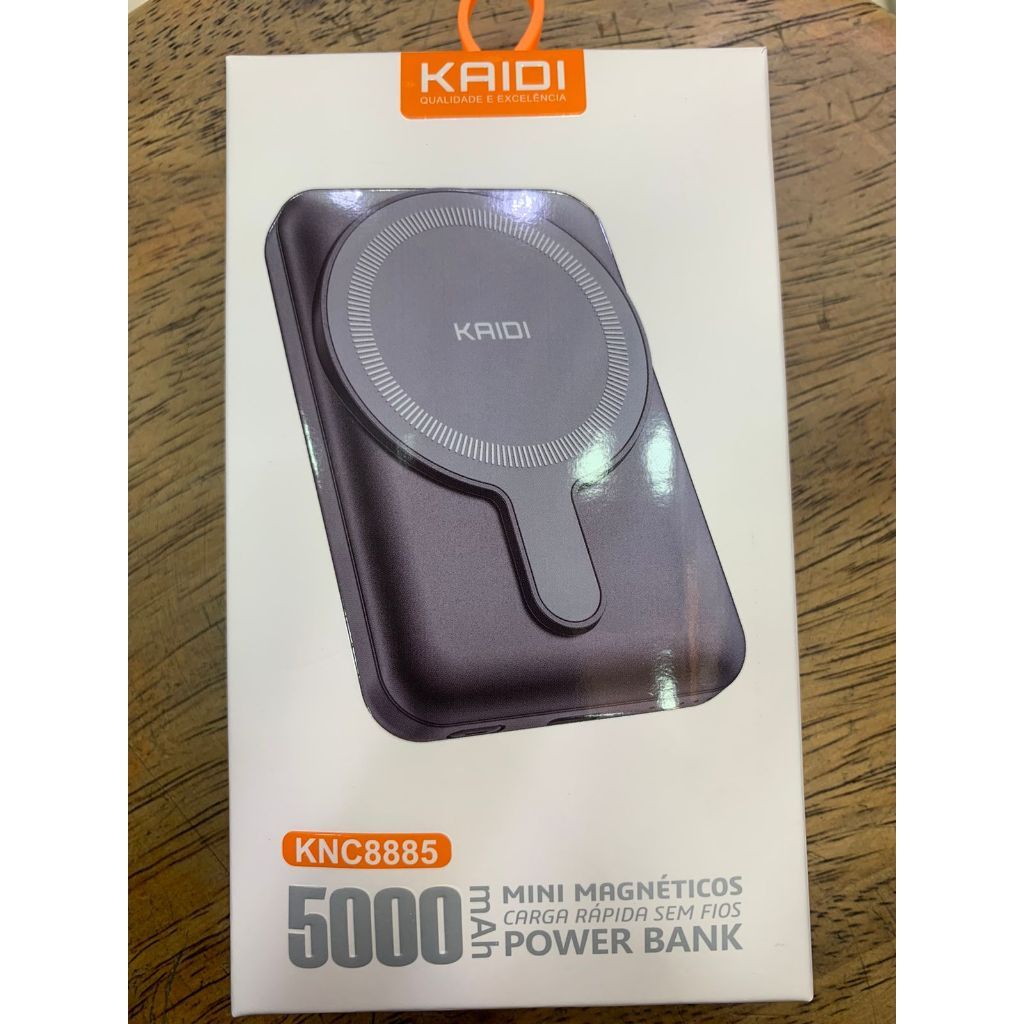 Power bank mini magnetico 5000mah KNC-8885 carga rapida e sem fios ...