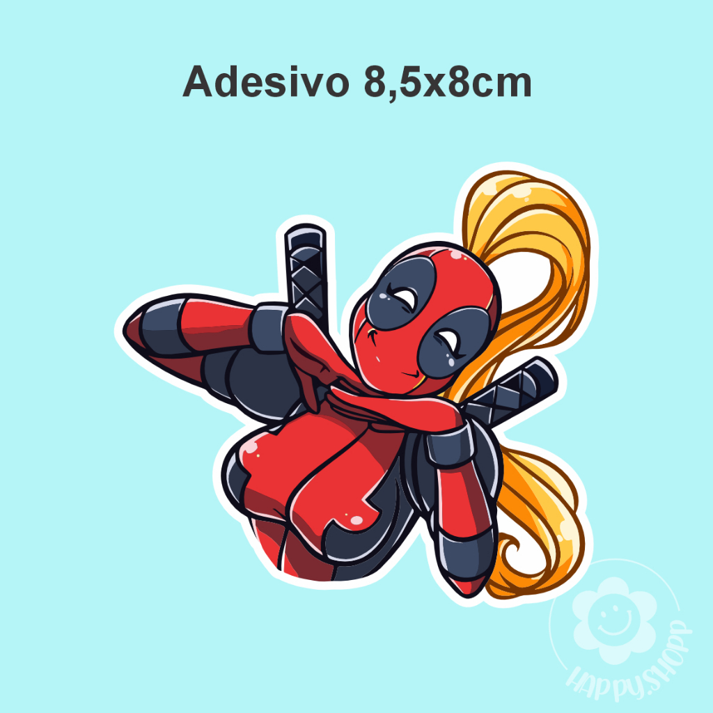 Adesivo Deadpool mulher menina girl loiro | Shopee Brasil