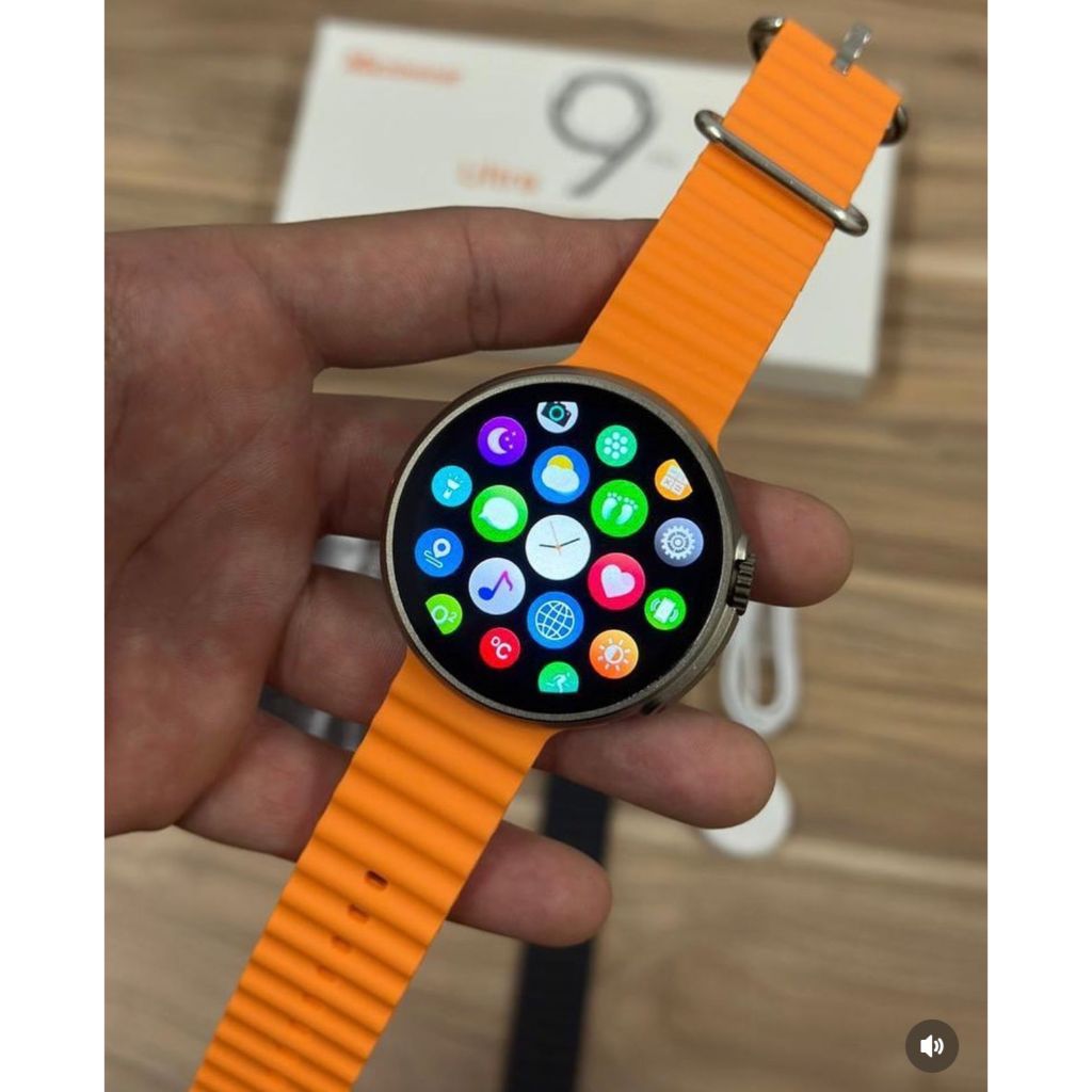 SmartWatch Ultra 9 Pro Redondo 49mm Lançamento 2024 A Prova D'Água IP68 ...