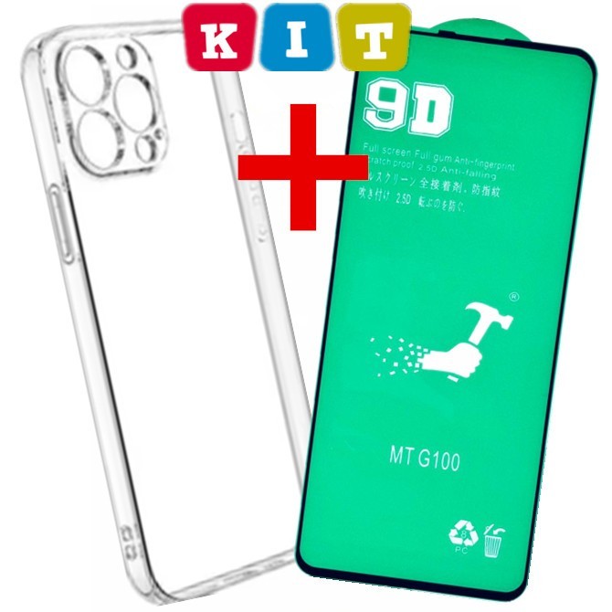 Kit Capa Capinha Transparente + Película De Cerâmica 3D 9D Para Xiaomi Redmi12 4G/ Note12/12s/12 ...