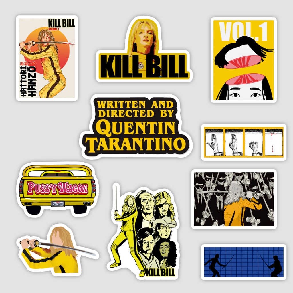 Kill Bill Tarantino - Conjunto de adesivos stickers (10 unidades ...