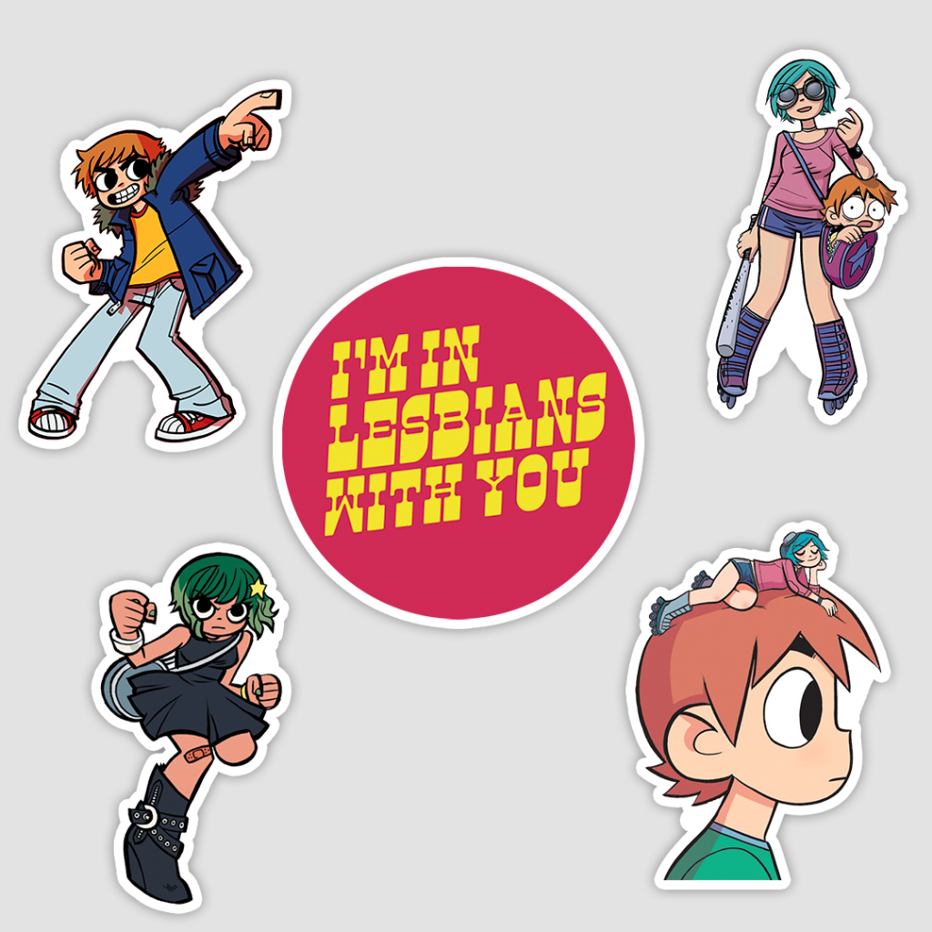 Scott Pilgrim - Conjunto de adesivos stickers (5 unidades) | Shopee Brasil