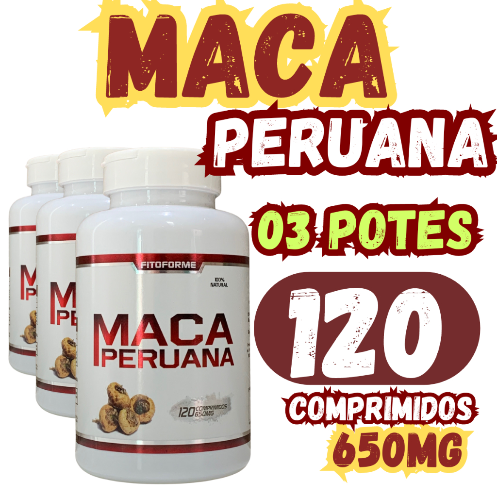 Maca Peruana 650mg para c/120 comprimidos Produto Original | Shopee Brasil