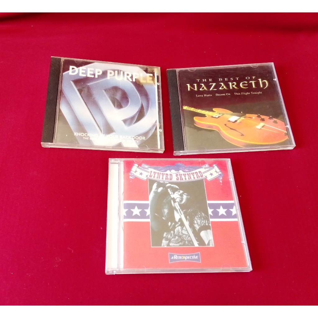 Lote CDs 3 originais Hard Rock, Lynyrd Skynyrd, Deep Purple, Nazareth ... Lote CDs 3 originais Hard Rock, Lynyrd Skynyrd, Deep Purple, Nazareth ...