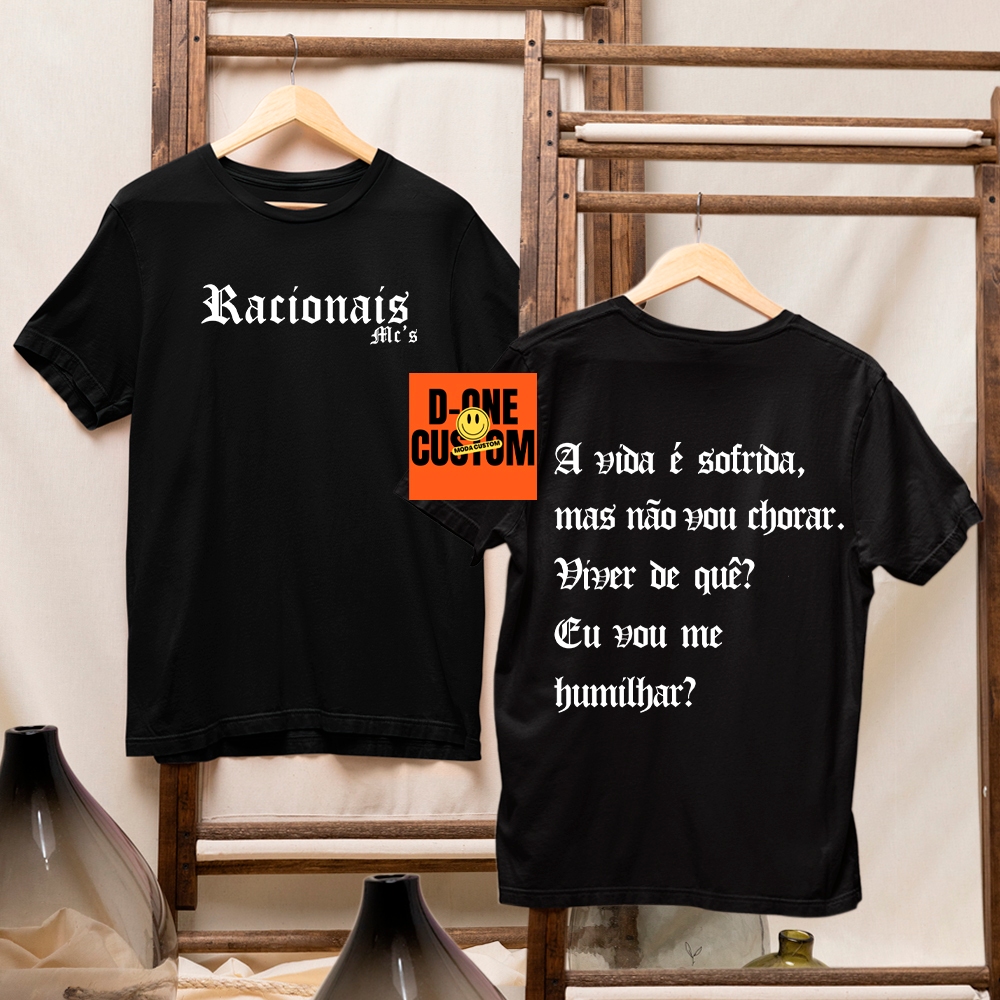 Camiseta Estampada Racionais A Vida é Sofrida Mas não Vou Chorar Viver ...