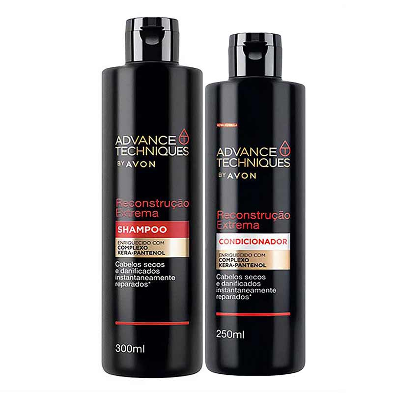 Kit Reconstrução Extrema Advance Techniques: Shampoo 300ml ...