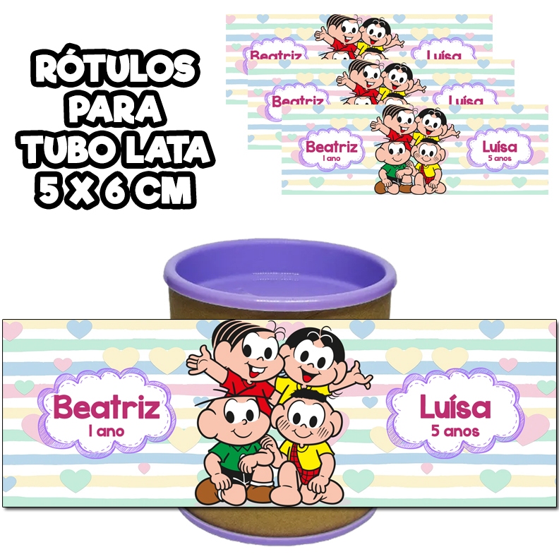 KIT 45 RÓTULOS ADESIVOS PARA TUBO LATA TOTALMENTE PERSONALIZADOS ...