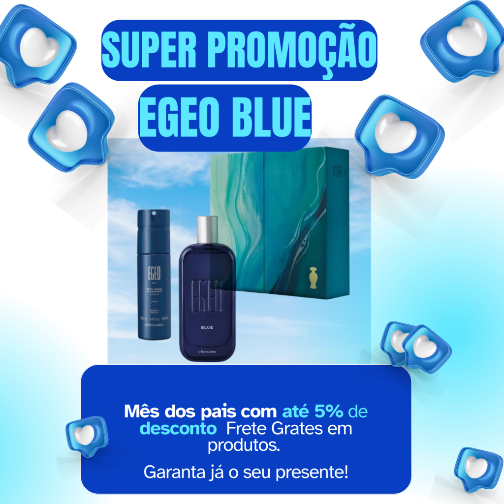 KiTi Egeo Blue: Perfune Desodorante Colônia Unisex 90ml + Body Spray ...