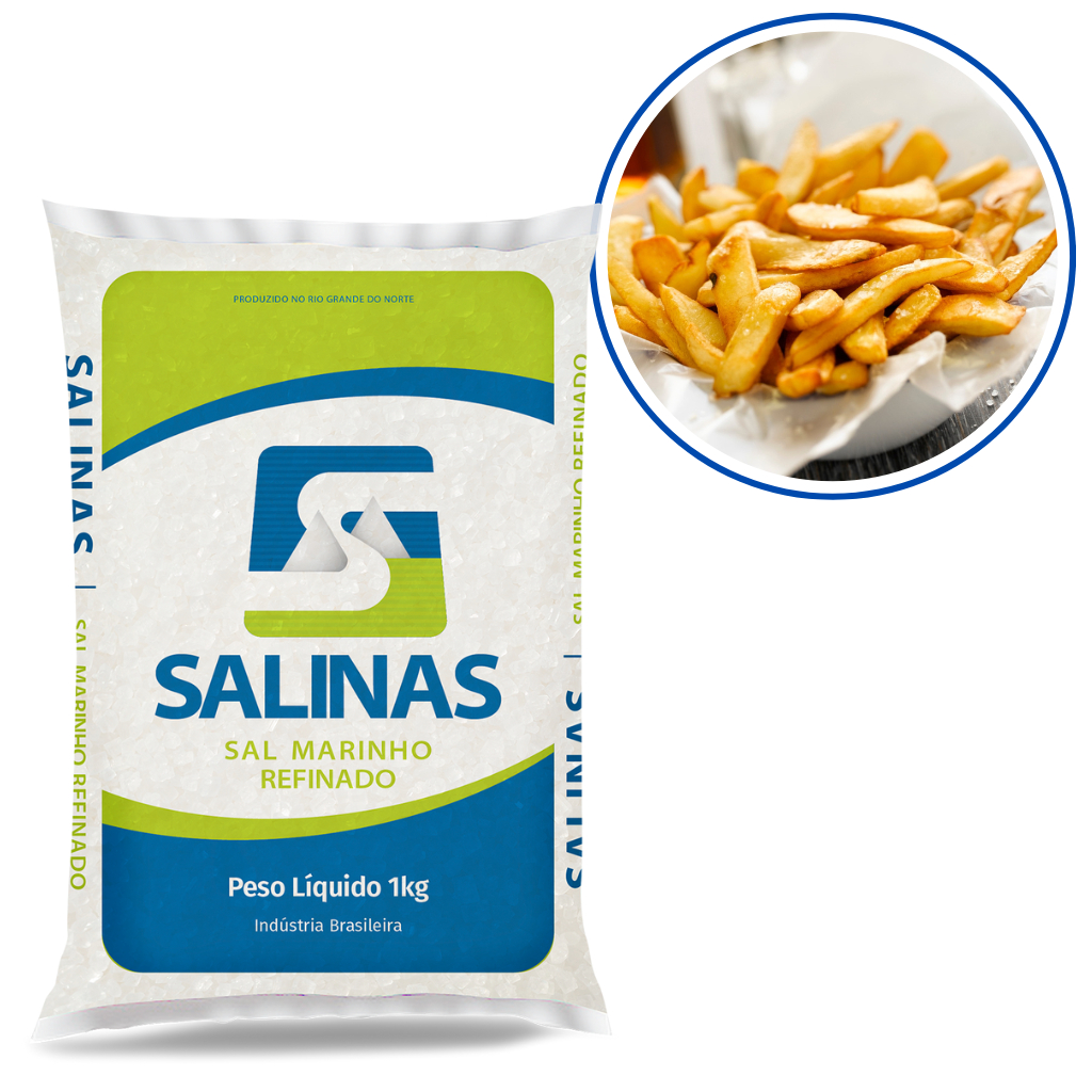Sal Refinado Extra iodado Marinho 1Kg Salinas | Shopee Brasil