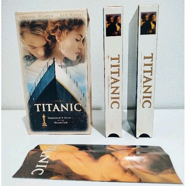 VHS DUPLO - TITANIC - LEGENDADO - PARAMOUNT LEONARDO DICAPRIO KATE ...