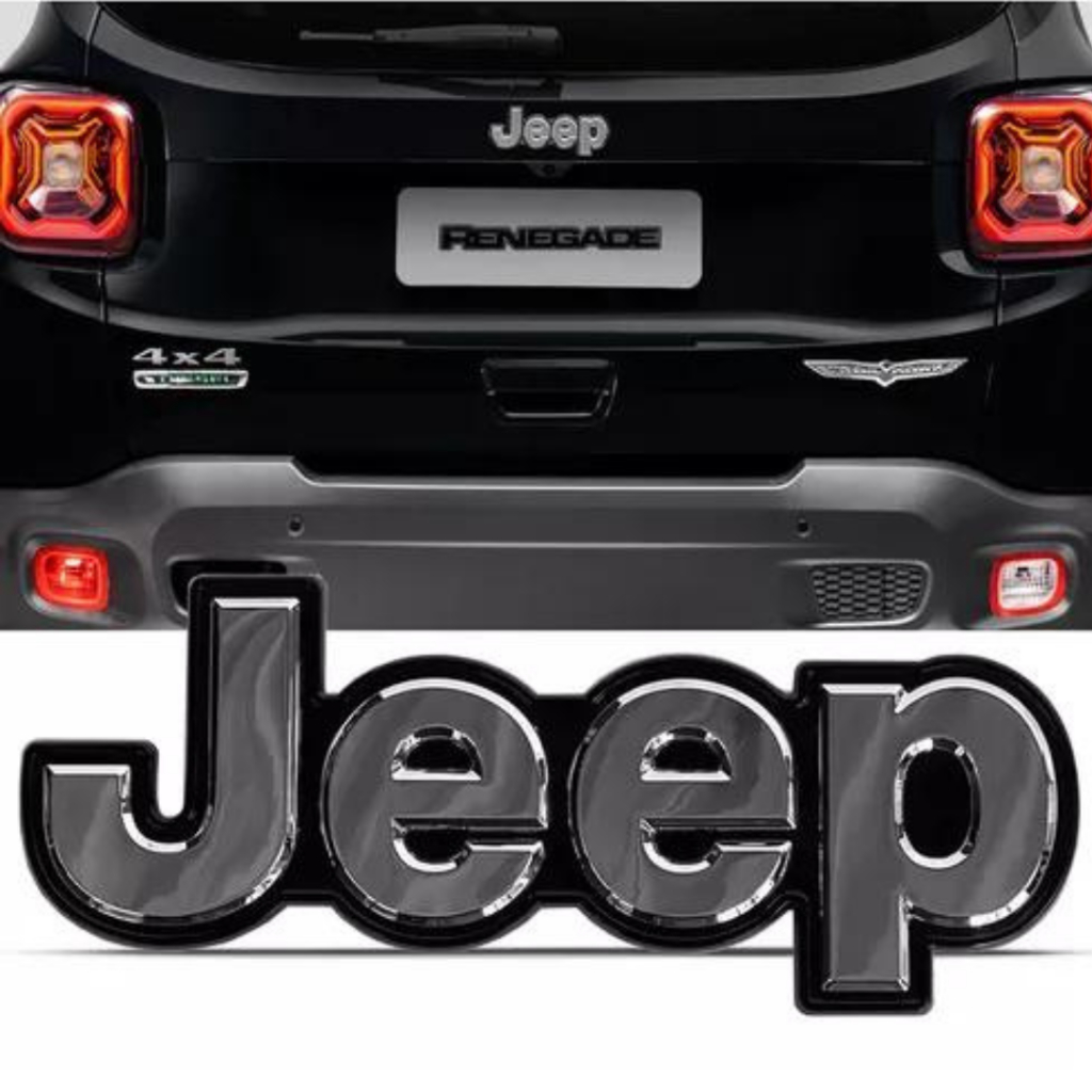 Emblema Letras Cromadas Logo Jeep Renegade 2015 16 17 18 19 | Shopee Brasil