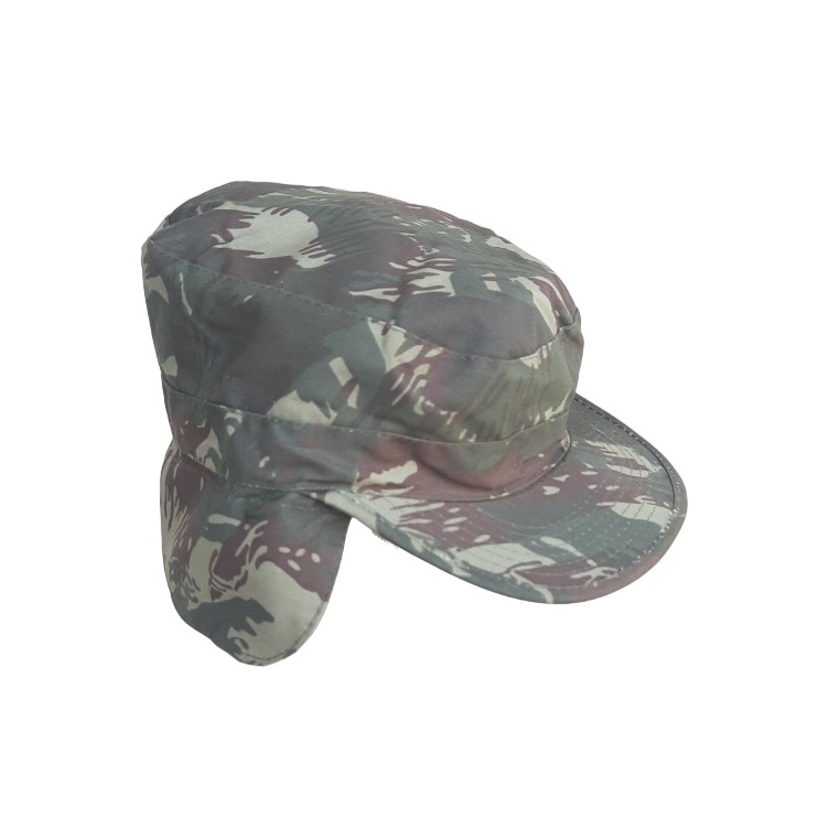 Boné Gorro Militar Verde Camuflado Com Protetor de Nuca Forrado ...
