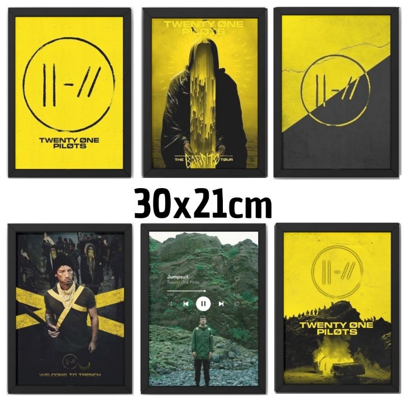 Quadros Decorativos Moldura A4 TRENCH Twenty One Pilots DUO TYLER ...
