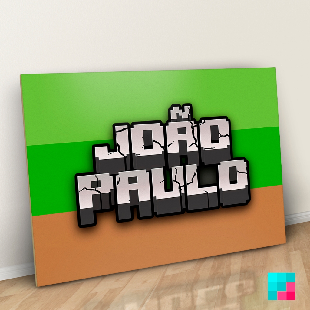 Placa decorativa Minecraft Personalizada Quadro de Game (mdf 28x20 cm ...