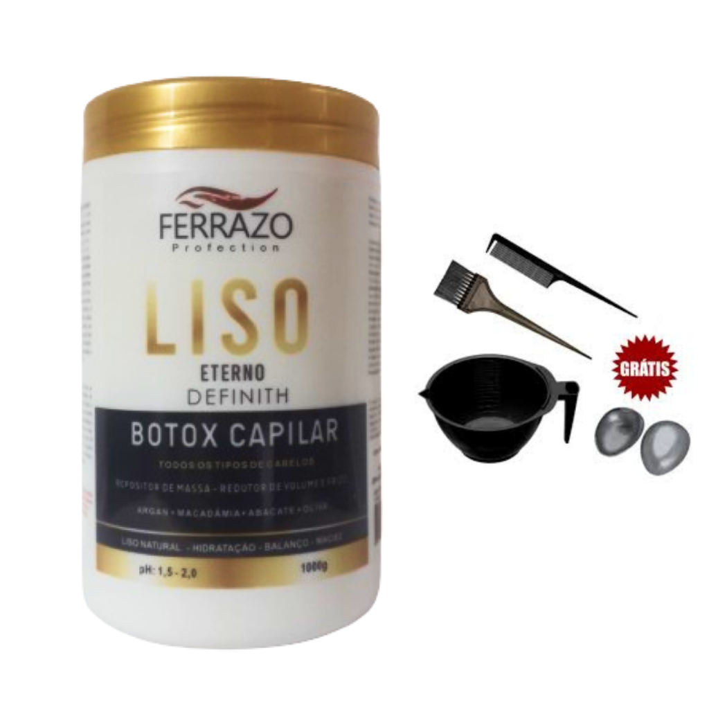 REDUTOR DE VOLUME CAPLAR LISO FERRAZO PROFISSIONAL 1KG SEM FORMOL ...