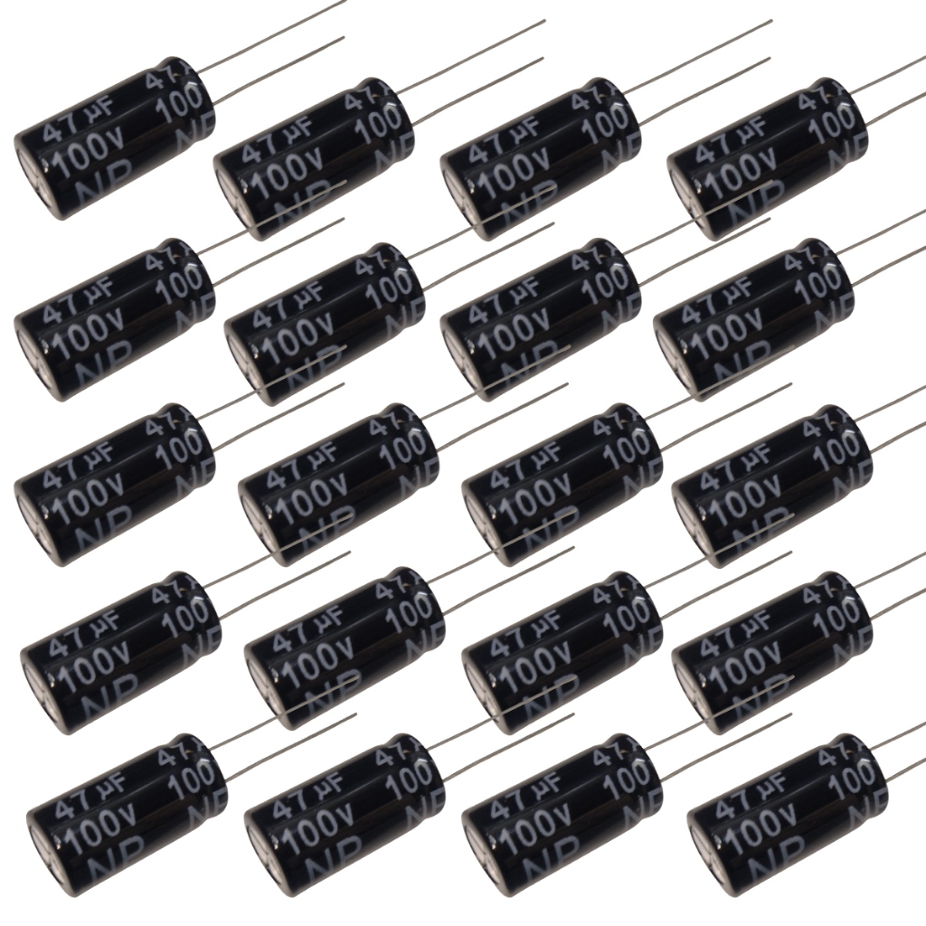 Kit 20 Capacitores De Driver Para Corneta 47x100 47uf X 100v Capacitor ...