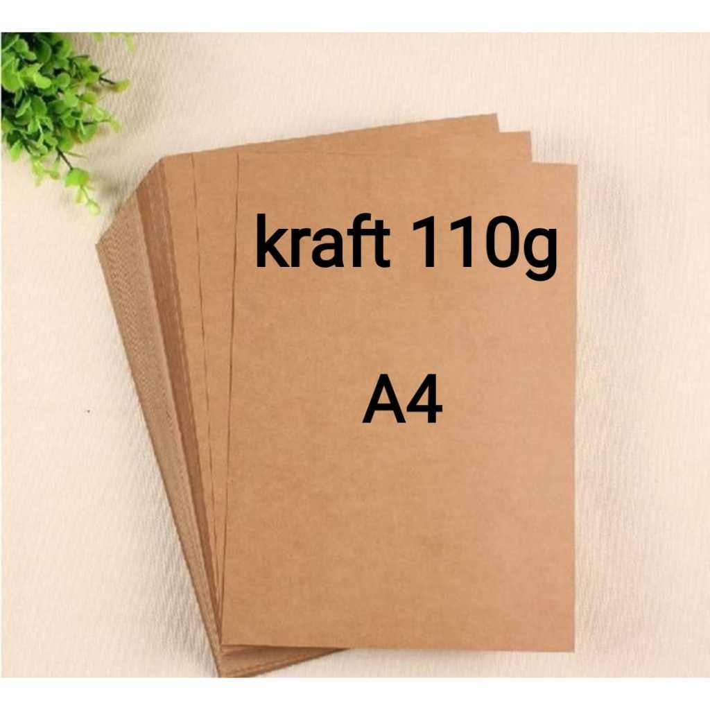 Papel kraft 110g formato A4 com 100 folhas | Shopee Brasil