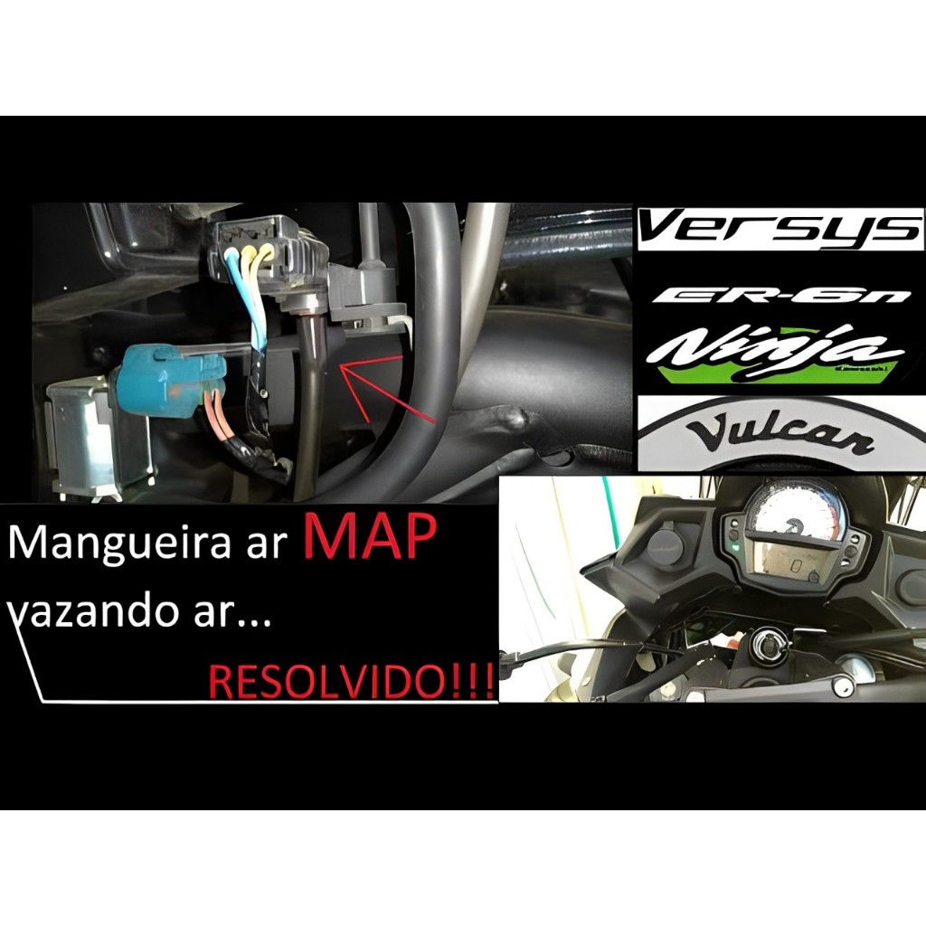 Mangueira Tbi Map Vácuo Kawasaki 650 Er6n Vulcan Ninja 3mm todos os ...
