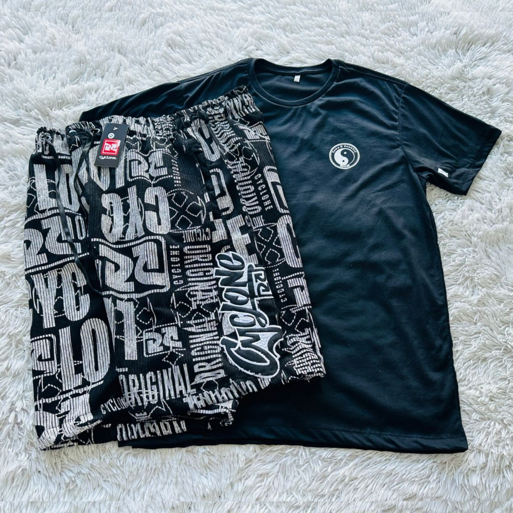 Bermuda Da Cyclone Veludo Mandrake Chefe + Camiseta Black | Shopee Brasil
