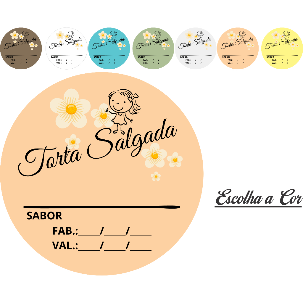 50 100 150 200 UNIDADES ADESIVO ETIQUETA TAG REDONDO 3,5 CM TORTA ...