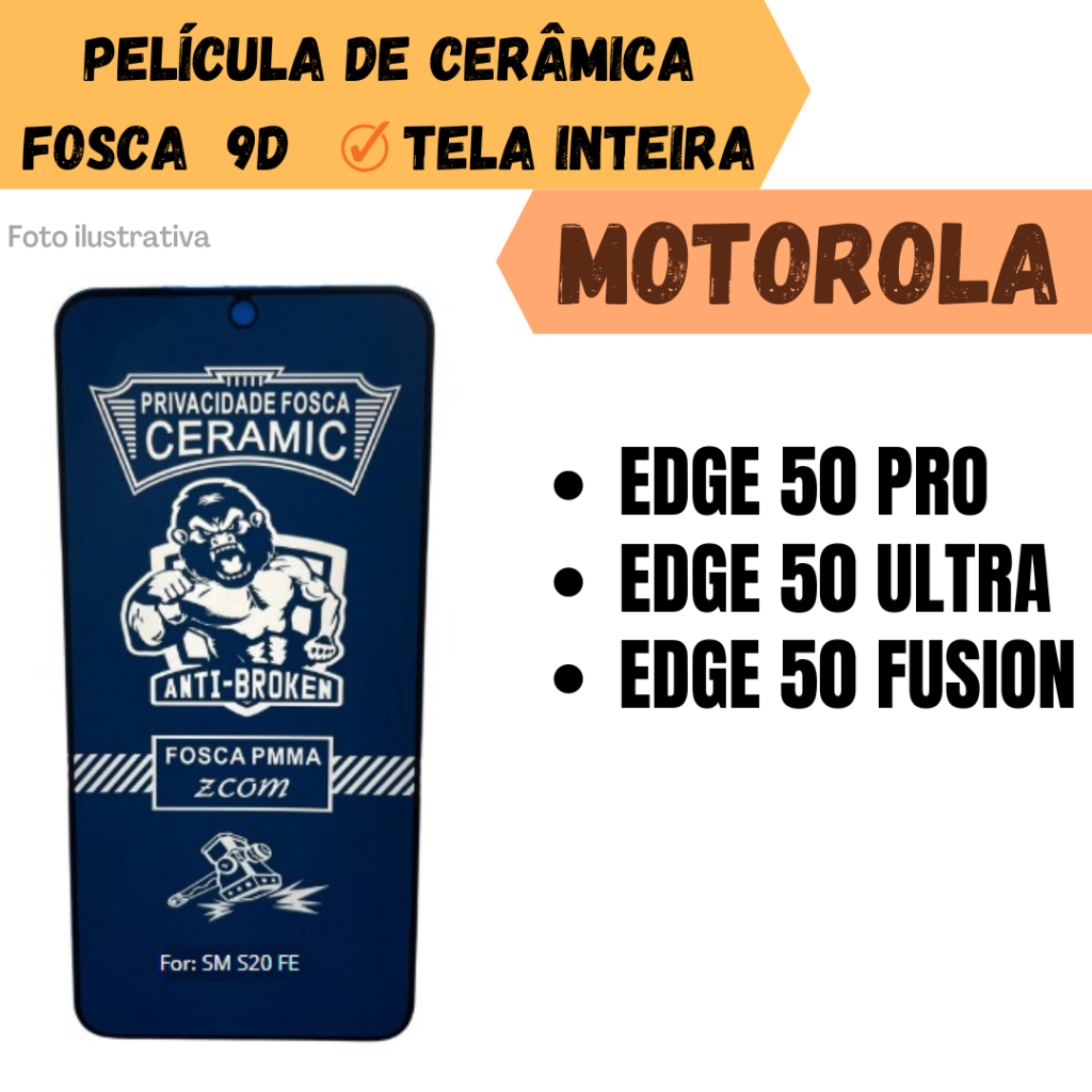 Película Cerâmica Fosca de Privacidade Flexível Para Motorola Moto Ede ...