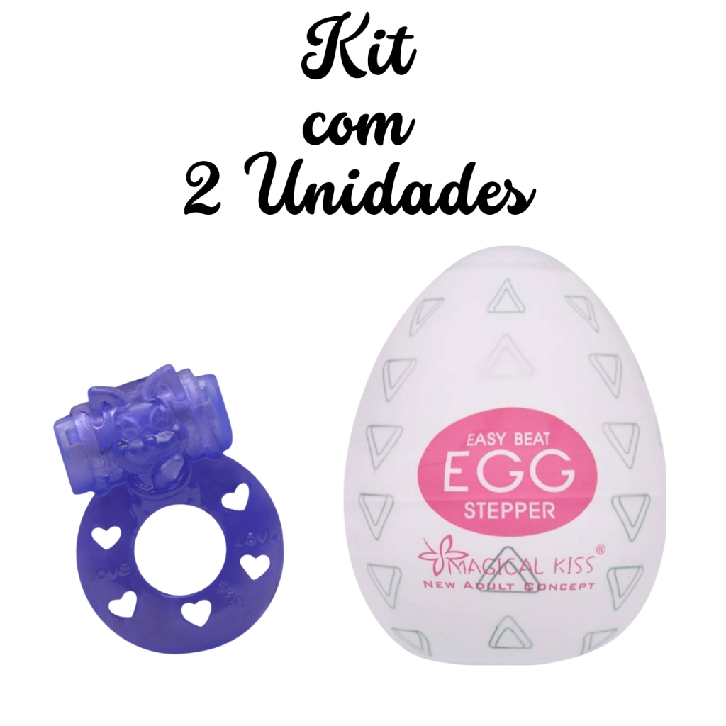 Kit C/ Masturbador Egg e Anel Peniano Com Vibro Brinquedos Sexuais Para ...