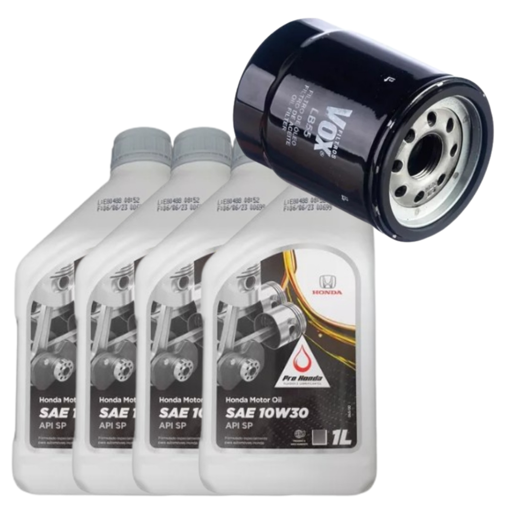 Kit 4 Óleos SAE 10W30 honda motor Oil API SP Pro Honda - Original Honda ...