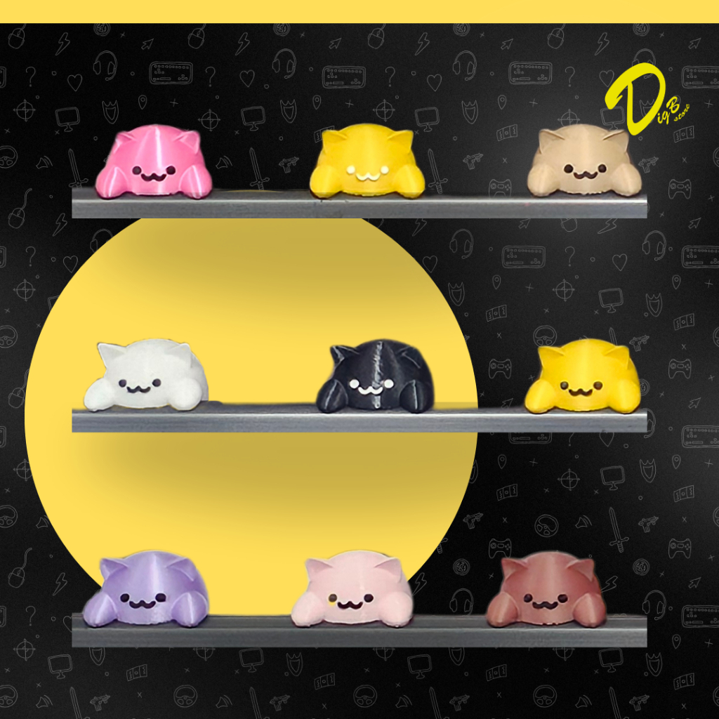 Enfeite para Monitor Bongo Cat Setup Gamer Gatos Várias Cores Decoração ...
