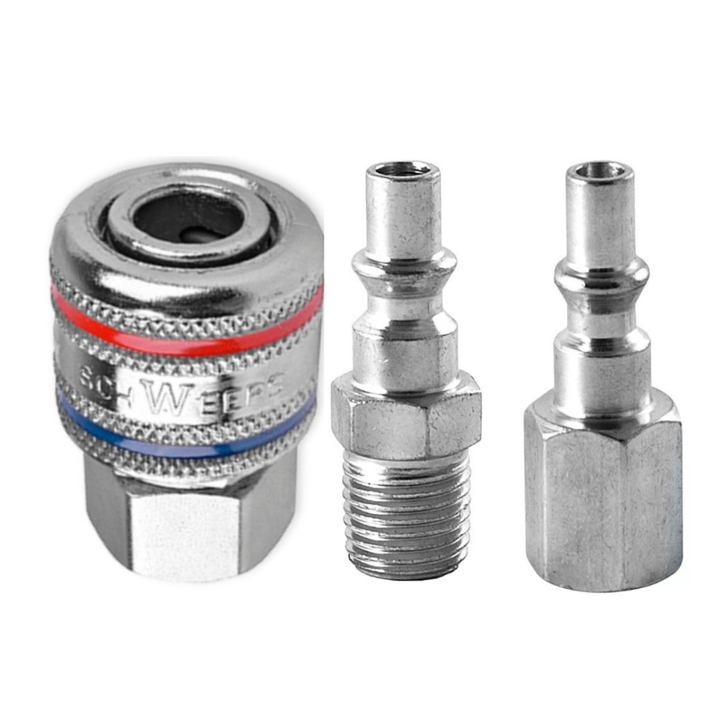 Kit Conectores Engate Rápido Para Ar Schweers Rosca 1/4 BSP | Shopee Brasil
