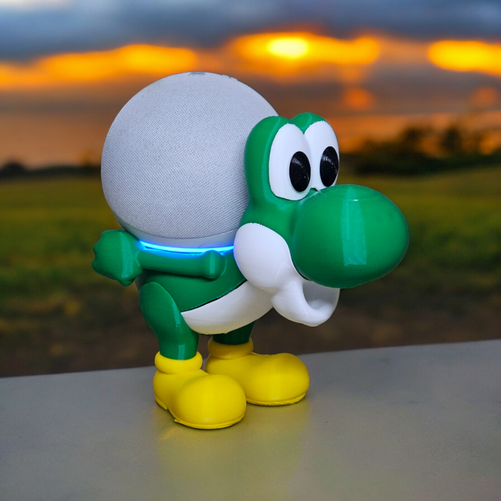 Suporte Alexa Echo Dot 4 ou Echo Dot 5 YOSHI Super Mario Presente ...