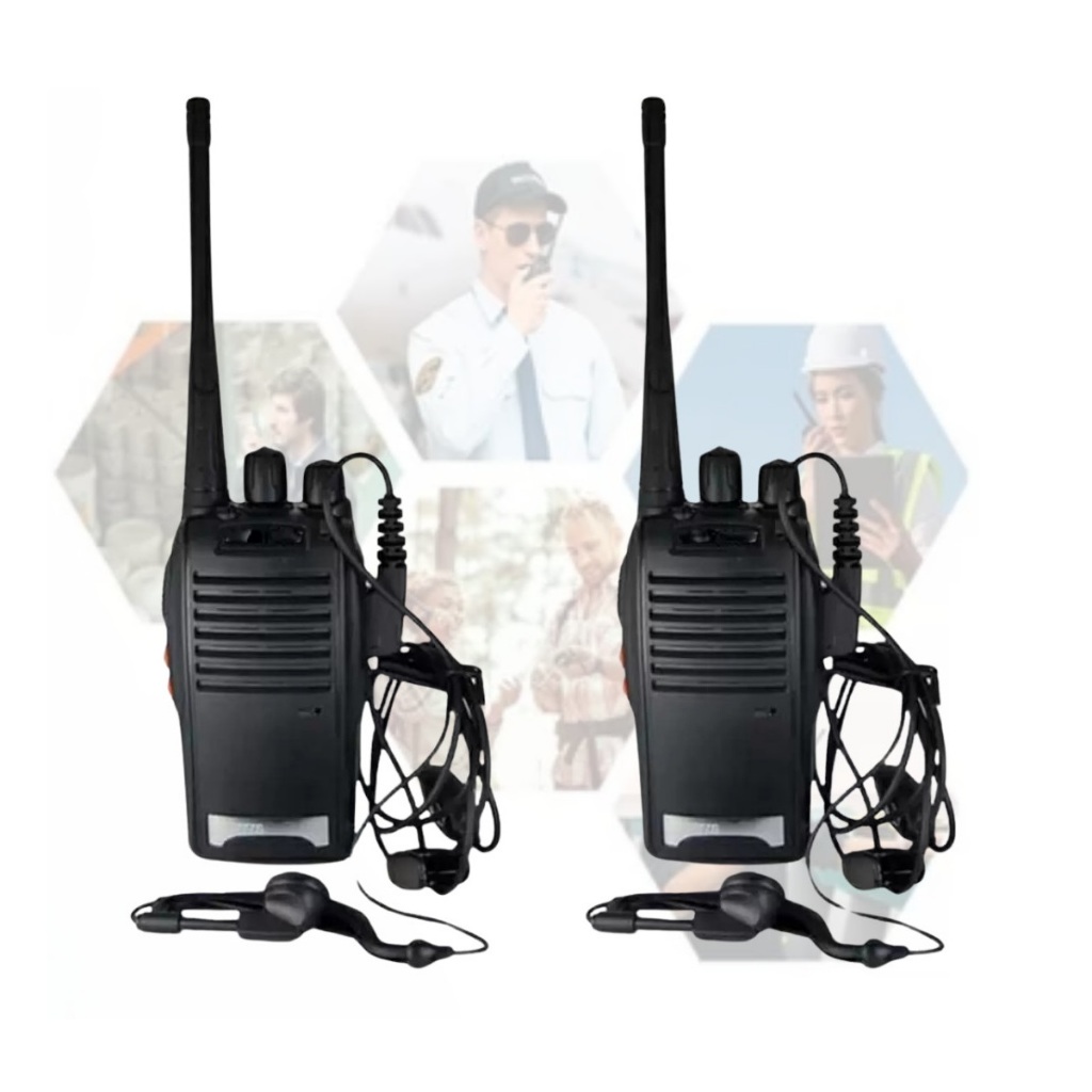 2 Radios Comunicação Ht Uhf Vhf 16 Canais Antena 12km Alcance ...
