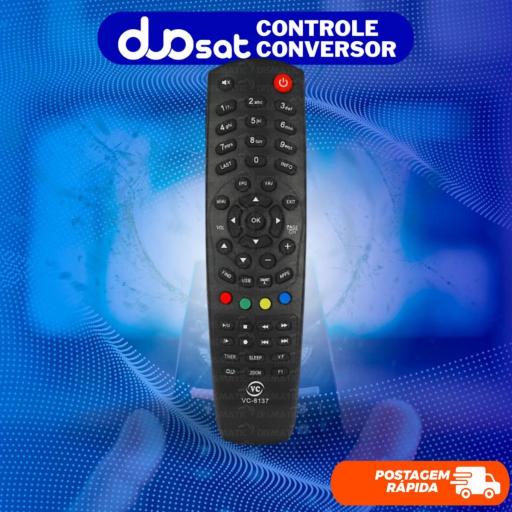 Controle Para Receptor Duosat One Nano Troy HD Generation Duo Sat Prodigy HD Trend HD 8083 Twist ...