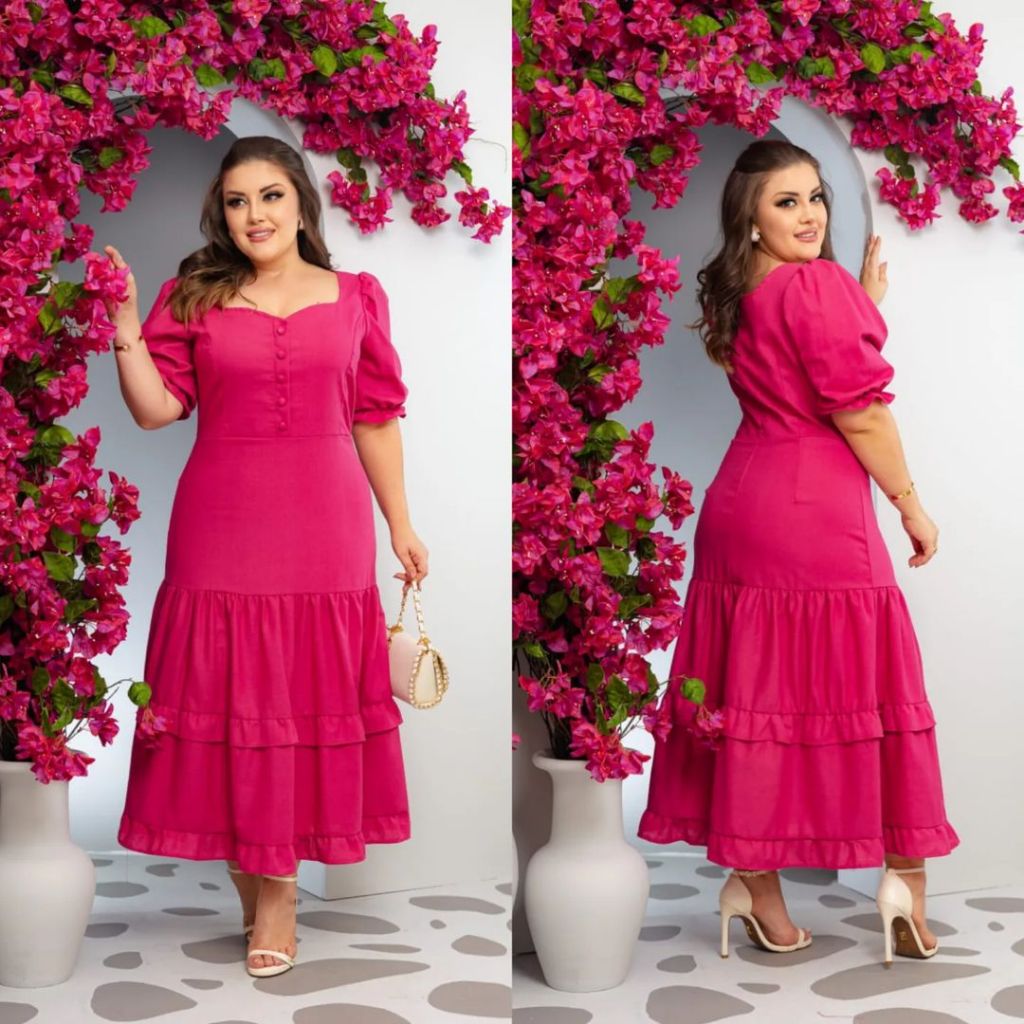 VESTIDO SOFIA MIDI DE LINHO | Shopee Brasil