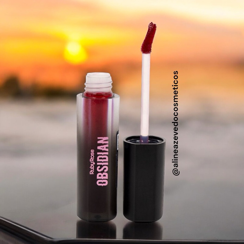 Batom Líquido Obsidian OCL06 Ruby Rose | 3,6ml | Shopee Brasil