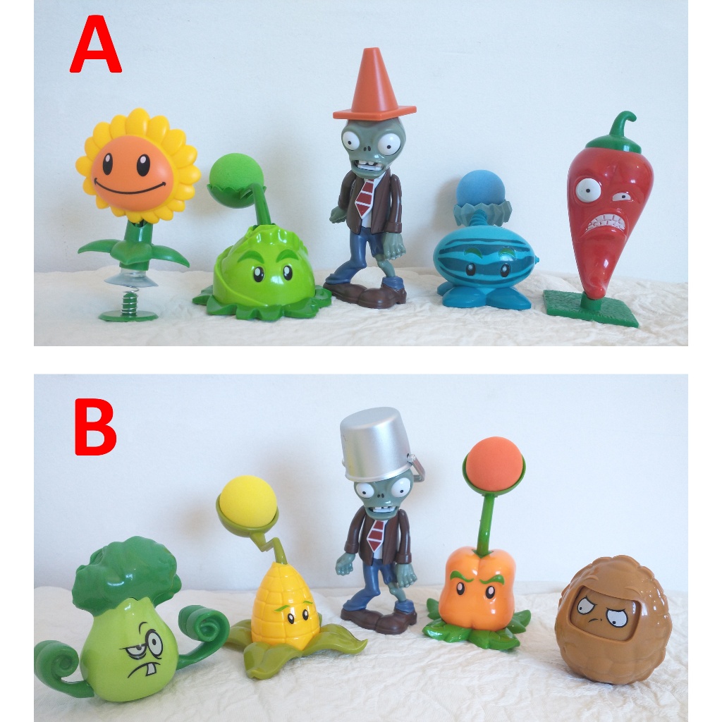 Kit com 5 bonecos Plants vs Zombies (PVZ) - interativos (modelos ...