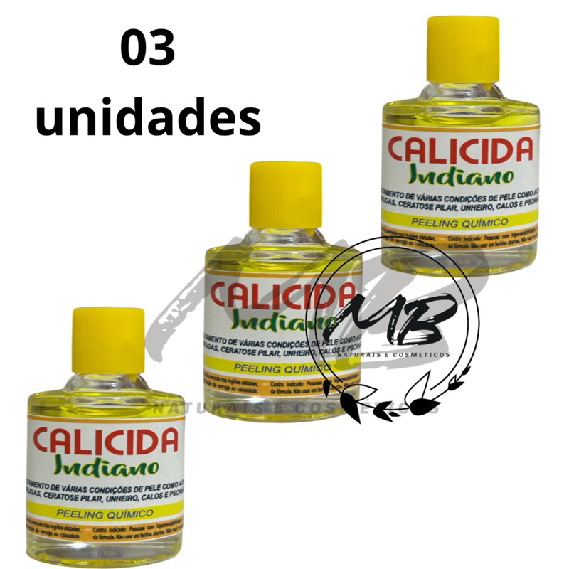 03 Calicida da Índia tratamento de (acnes, calos, verrugas, olho de ...