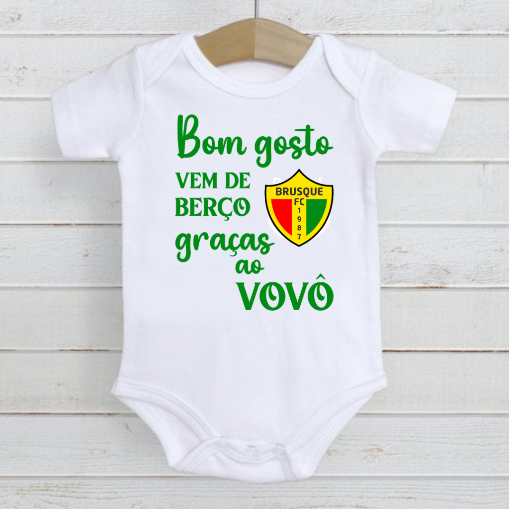 Roupa de Bebê Body time futebol Brusque Bom Gosto vovô | Shopee Brasil