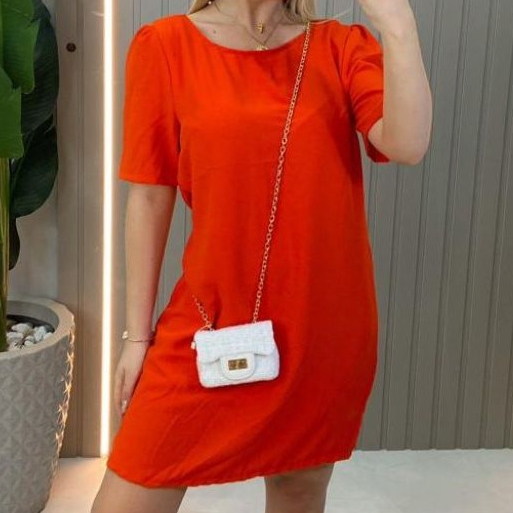 Vestido Raquel curto com manga princesa | Shopee Brasil