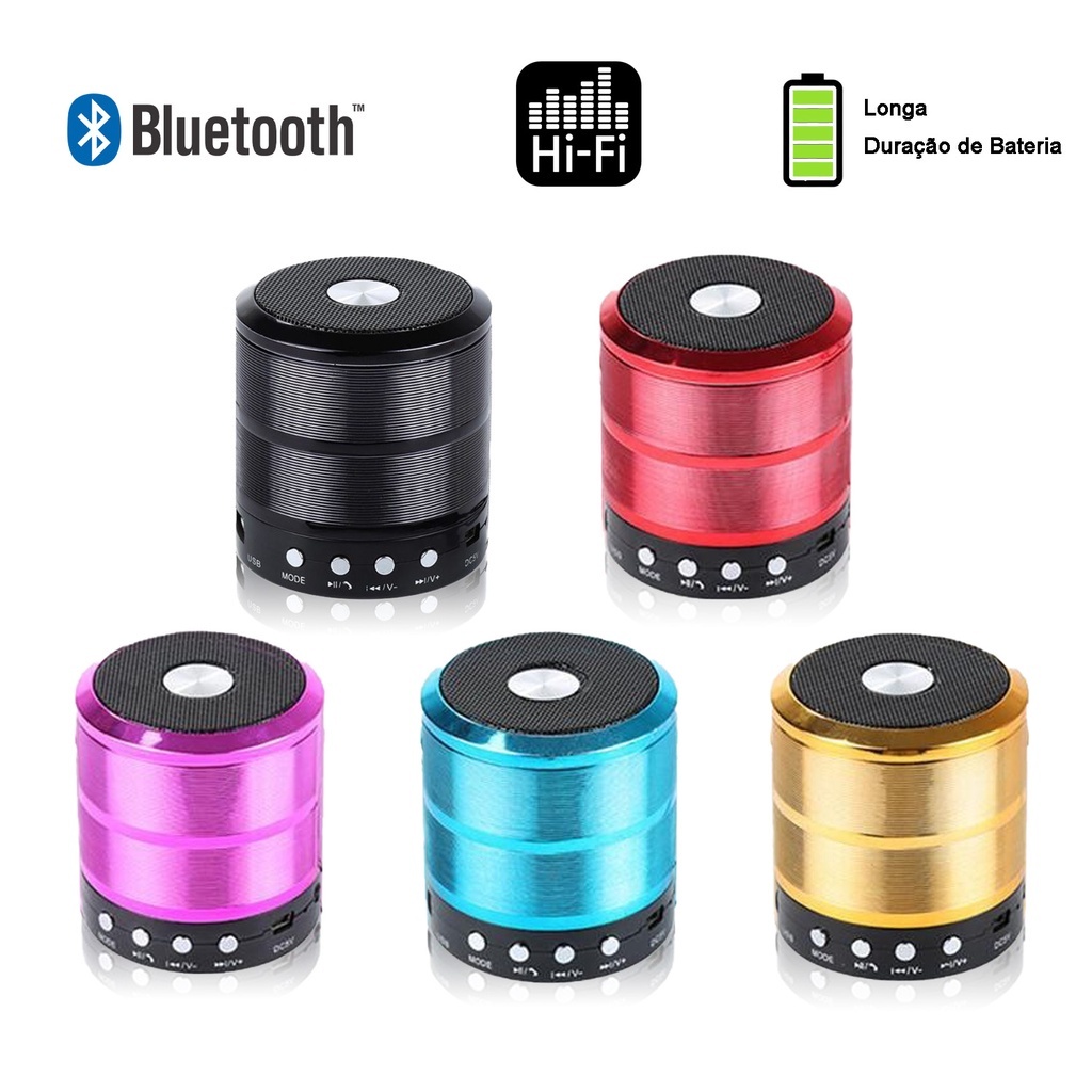 Caixa de Som 887 Mini Caixinha Bluetooth Portátil Usb Sd Fm Bateria ...
